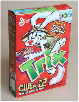 Font Diner - Trix Cereal Box